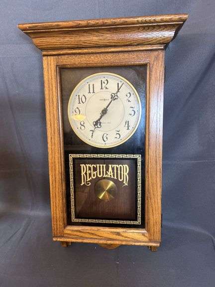 Oak Cased Modern Regulator Clock - Auction Ohio