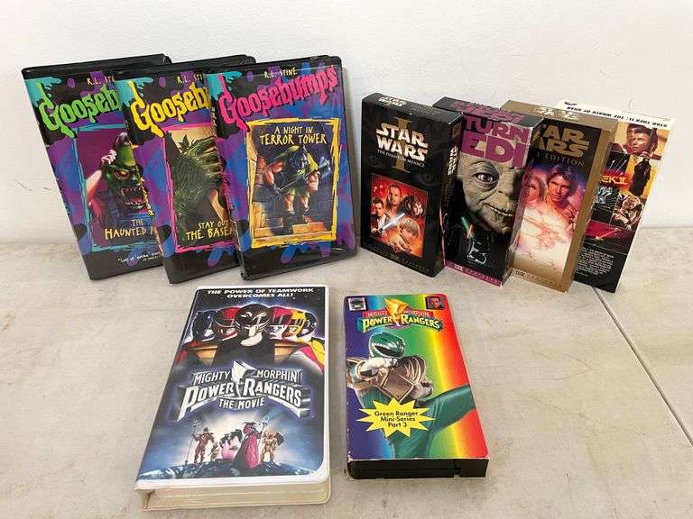 Vintage Goosebumps & Power Ranger VHS Tapes - Auction Ohio