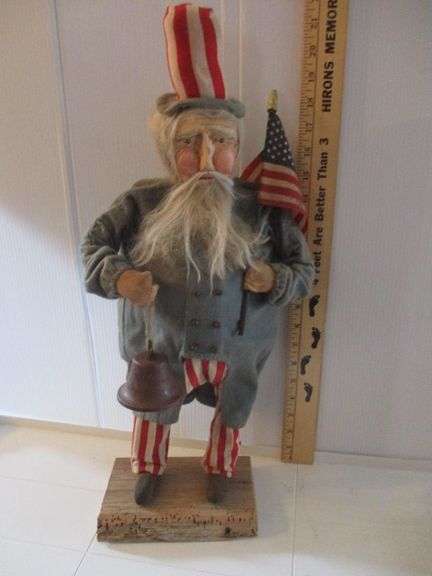 Folk Art Uncle Sam Signed Michelle - Auction Ohio