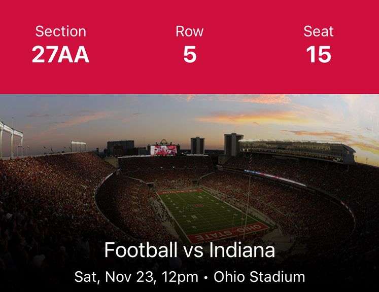 Ohio State Football Tickets - Auction Ohio