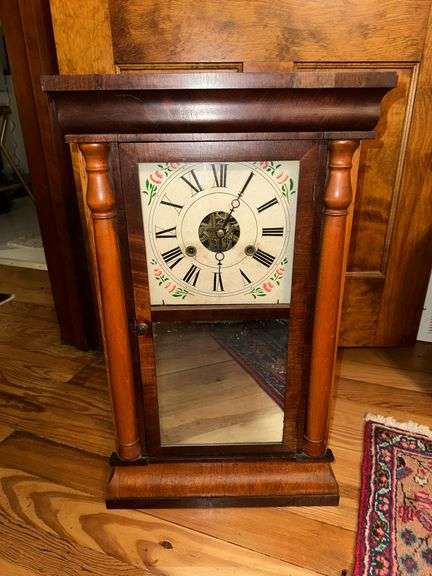 1930s Seth Thomas Half Column Brass and Wood Mantle Clock - Auction Ohio