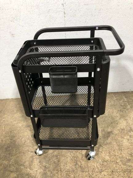 Rolling Metal Mesh Cart - Auction Ohio