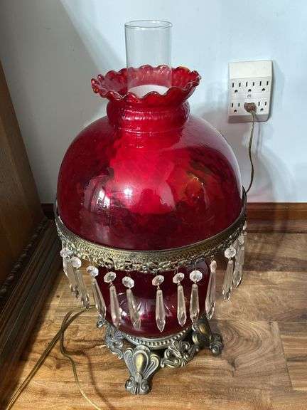 Glass Ruby Lamp - Auction Ohio