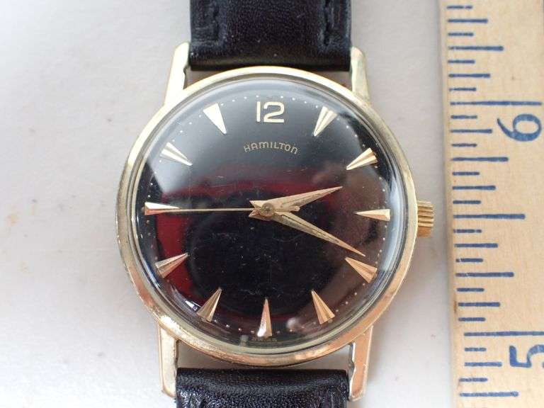 Vtg 10k Rolled Gold Plate HAMILTON AUTOMATIC Cal 671 Mens 32mm Manual ...