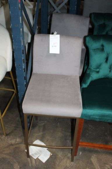 Gray Velvet Counter Stools - Auction Ohio