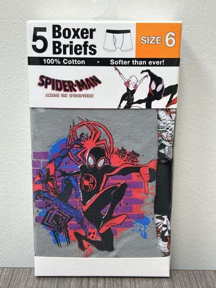 *NEW* Boys SPIDER-MAN Boxer Briefs - Size 6 - Auction Ohio