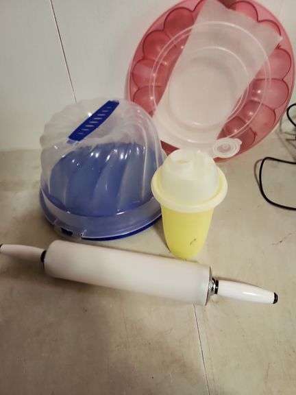 Plasticware, Rolling Pin, Tupperware Egg, Plate, Etc. - Auction Ohio