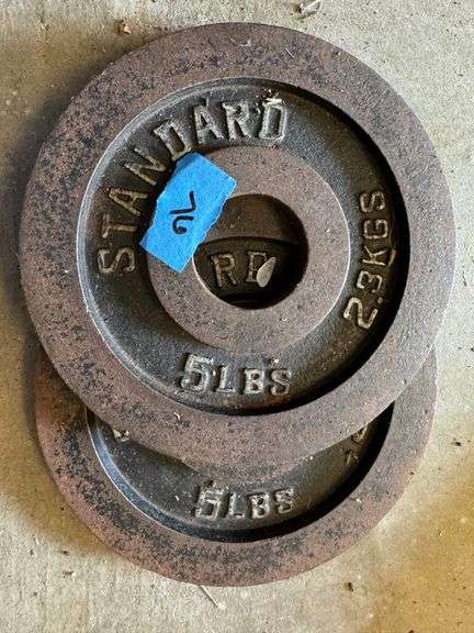 Two (2) Standard 5 LBS Plates - Auction Ohio