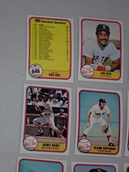 1981 Fleer Baseball Trading Cards - RED SOX - Auction Ohio