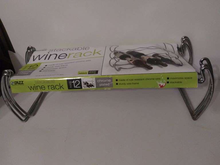 Stackable Chrome Plated Wine Rack - Auction Ohio