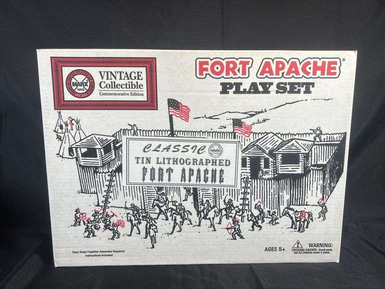 Marx Fort Apache Tin Litho Play Set - Auction Ohio