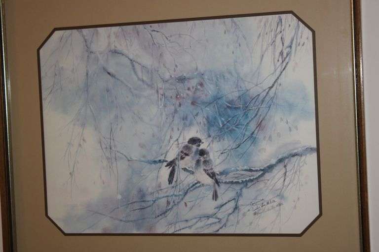 Cecilia Lin "Companion" Birds Print - Auction Ohio