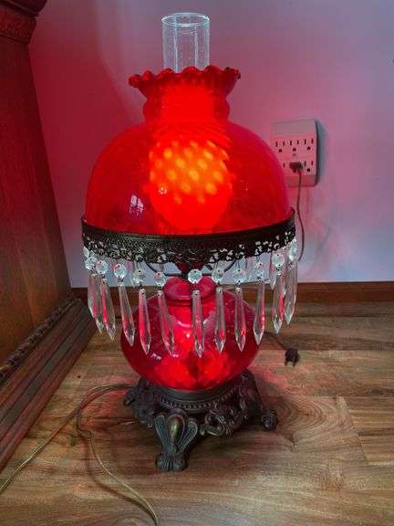 Glass Ruby Lamp - Auction Ohio