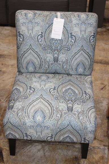 Blue Paisley Accent Chair - Auction Ohio