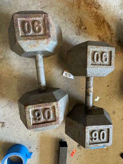 Set of 90 LBS Dumbbells - Auction Ohio