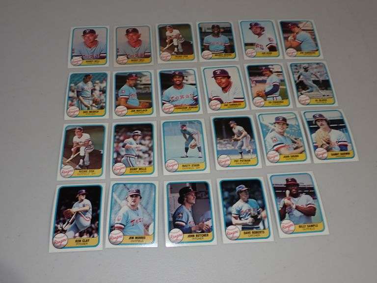 1981 Fleer Baseball Trading Cards - RANGERS - Auction Ohio