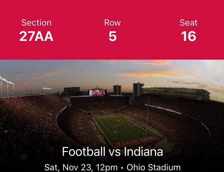 Ohio State Football Tickets - Auction Ohio