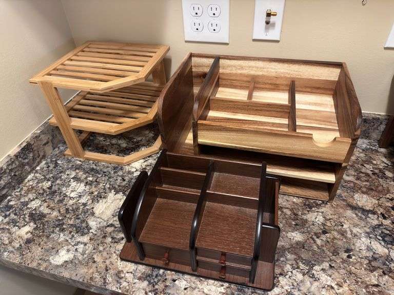 Wood organizers - Auction Ohio