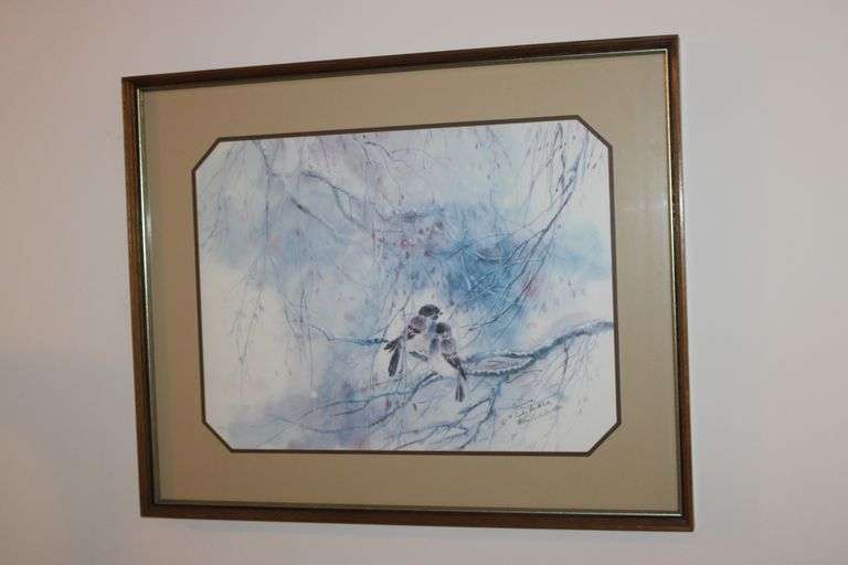 Cecilia Lin "Companion" Birds Print - Auction Ohio