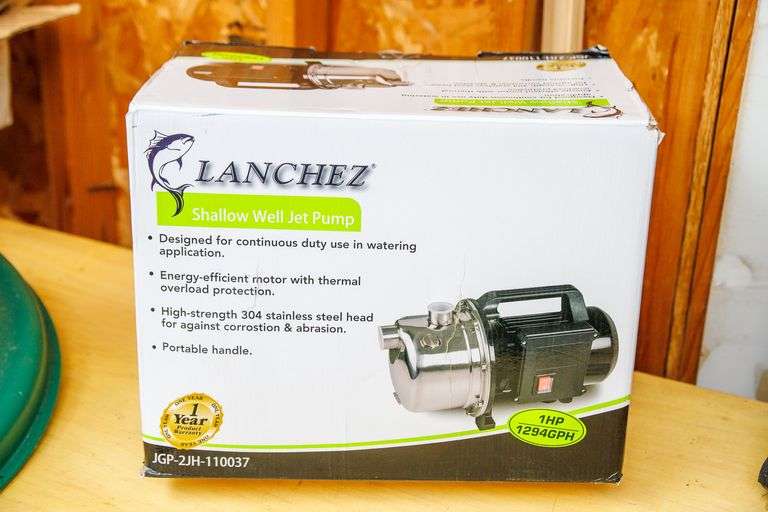 Lanchez Shallow Well Jet Water Pump NIB - Auction Ohio