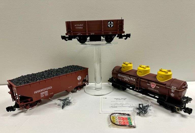 PRR Tank and Coal Plus Santa Fe Gondola - Auction Ohio