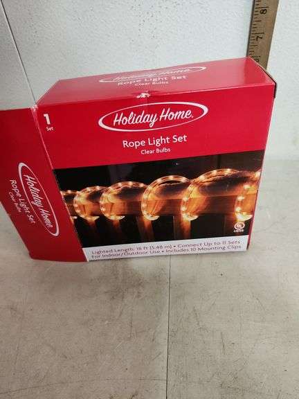 Clear Rope Light Set 18 Ft - Auction Ohio