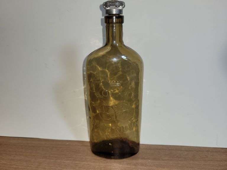 Royal Bay Rhum Bottle with Lid - Made in England Lyme LTD. - Auction Ohio