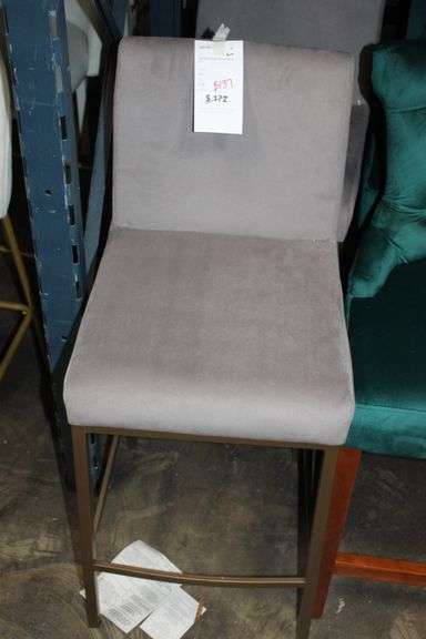 Gray Velvet Counter Stools - Auction Ohio