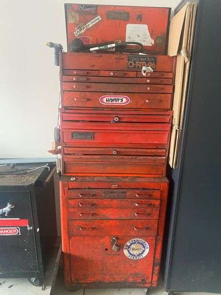 Snap-on standing toolbox loaded with tools and other items - Auction Ohio