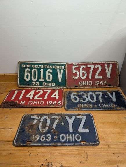 Rare Ohio License Plates from the 1960's and 1973 - Auction Ohio