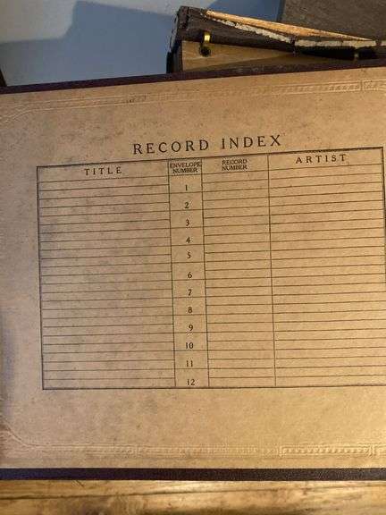 Three antique record album books with records - Auction Ohio