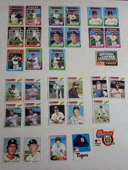 1975 1977 1978 1979 1980 Topps Baseball Card Collection - Detroit ...