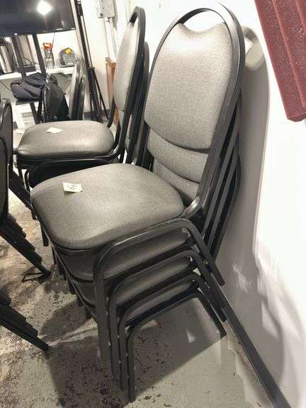 4 - Padded Stackable Chairs - Auction Ohio