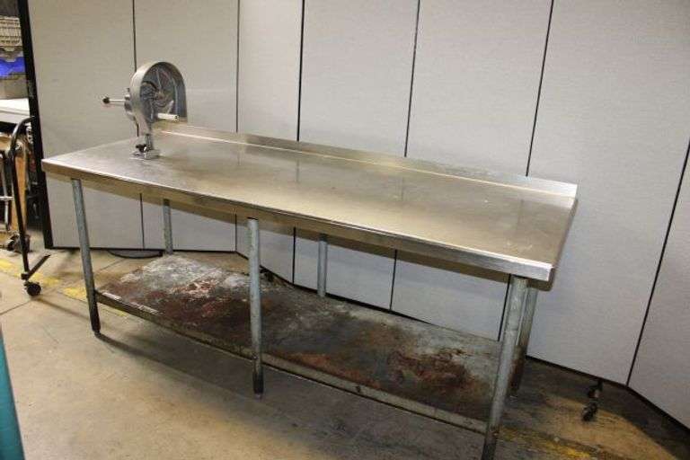 Stainless Steel Prep Table/Mounted Slicer - Auction Ohio