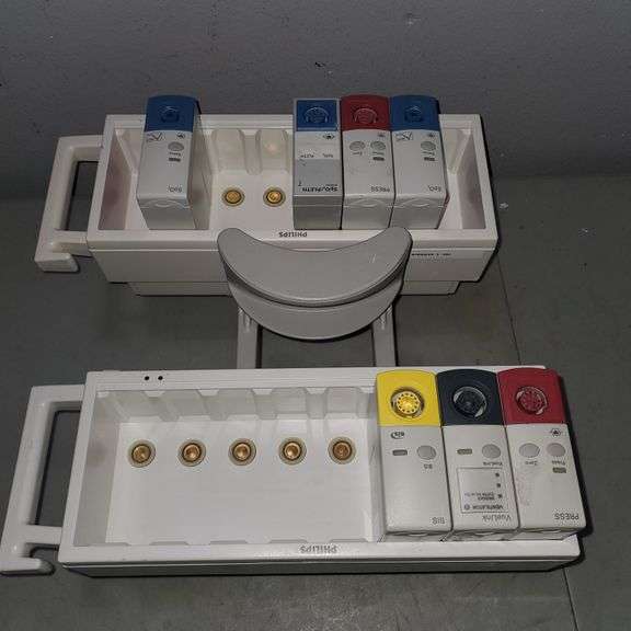 2x Philips Medizin M8048A Patient Monitoring Module Rack with Modules ...