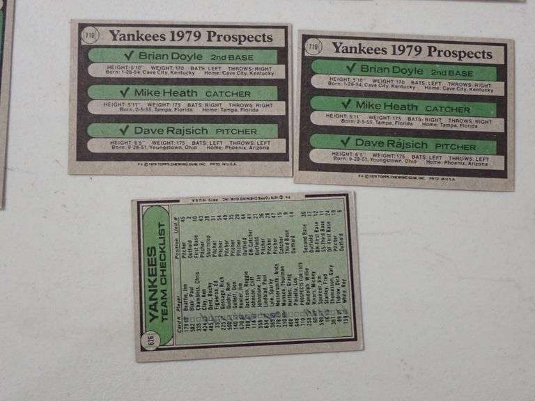 1979 Topps Baseball Card Collection - New York Yankees - Auction Ohio