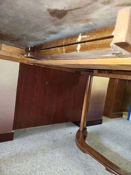 Large Table With Fold Out Leaf Center Brace On Bottom Needs Repaired ...