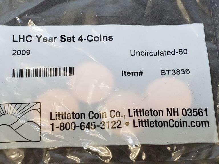 LHC Year 2009 Set of Four Coins (Pennies) Uncirculated 2009 Littleton ...