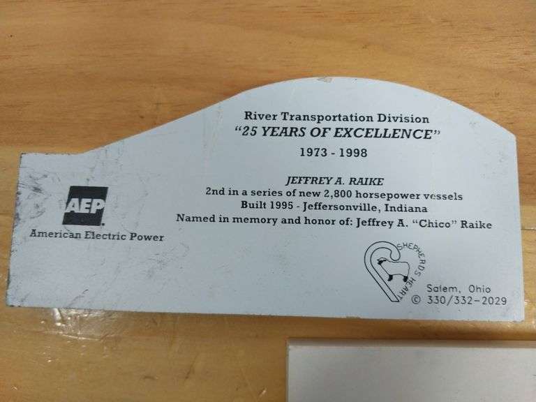 6 Collectibles Honoring Named Tugboats: M/V R L Carter, Jr., M/V Chuck ...