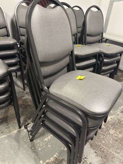 4 - Padded Stackable Chairs - Auction Ohio