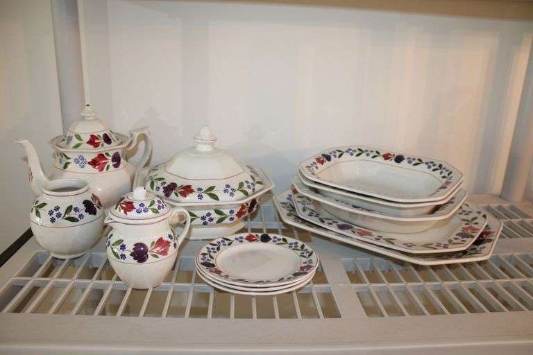 Adams English Ironstone Old Colonial China Set - Auction Ohio