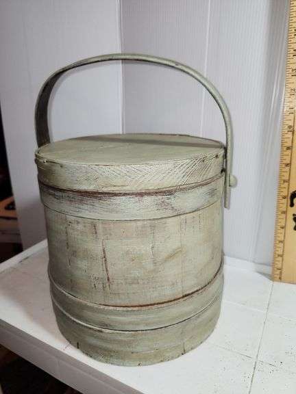 Wood Painted Pantry Box/Bucket - Auction Ohio