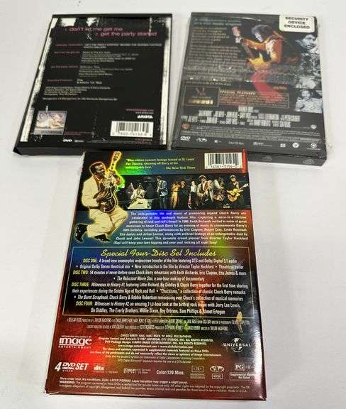 Rock N Roll DVDs Jimi Hendrix Chuck Berry Pink - Auction Ohio