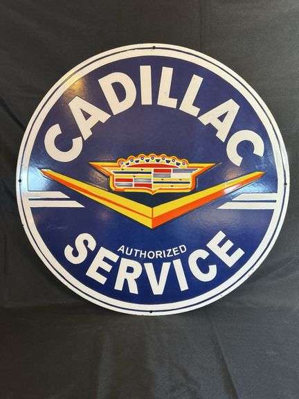 Porcelain Cadillac Service Sign - Auction Ohio