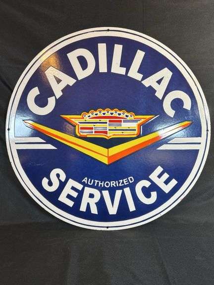 Porcelain Cadillac Service Sign - Auction Ohio