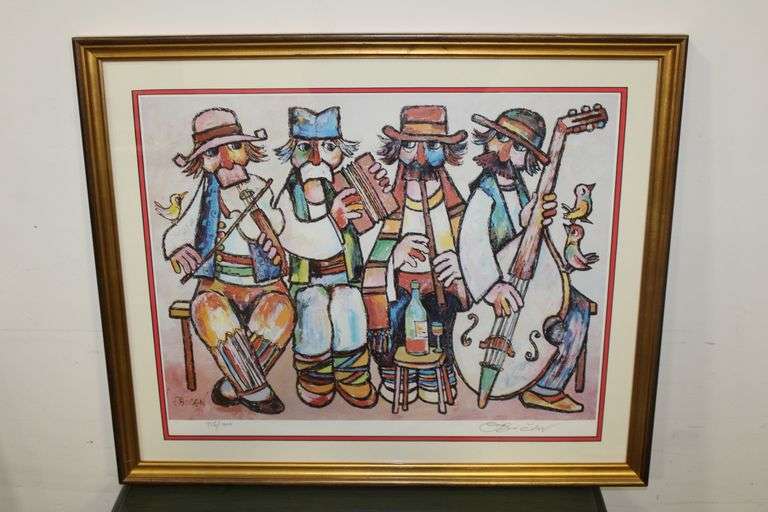 Jovan Obican "Bar Band" Print - Auction Ohio