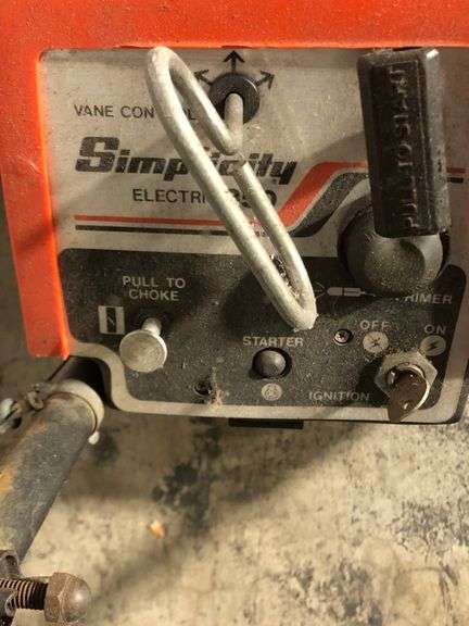 Simplicity Snow Blower - Auction Ohio