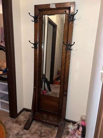 Antique Mirror/Coat rack - Auction Ohio