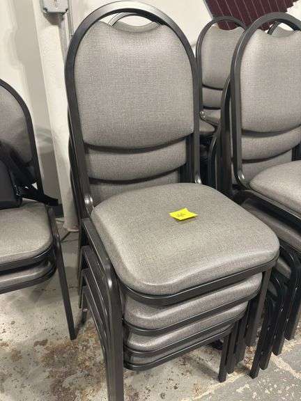 4 - Padded Stackable Chairs - Auction Ohio