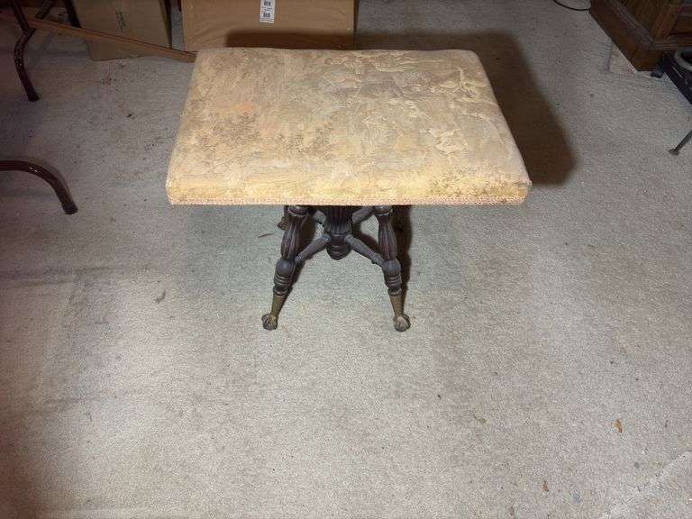 Claw and Ball Organ Stool - Auction Ohio